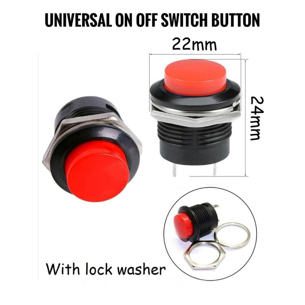 Car Switch Reset Push Button On Off Suiz Motorcycle Horn Sport Light ...