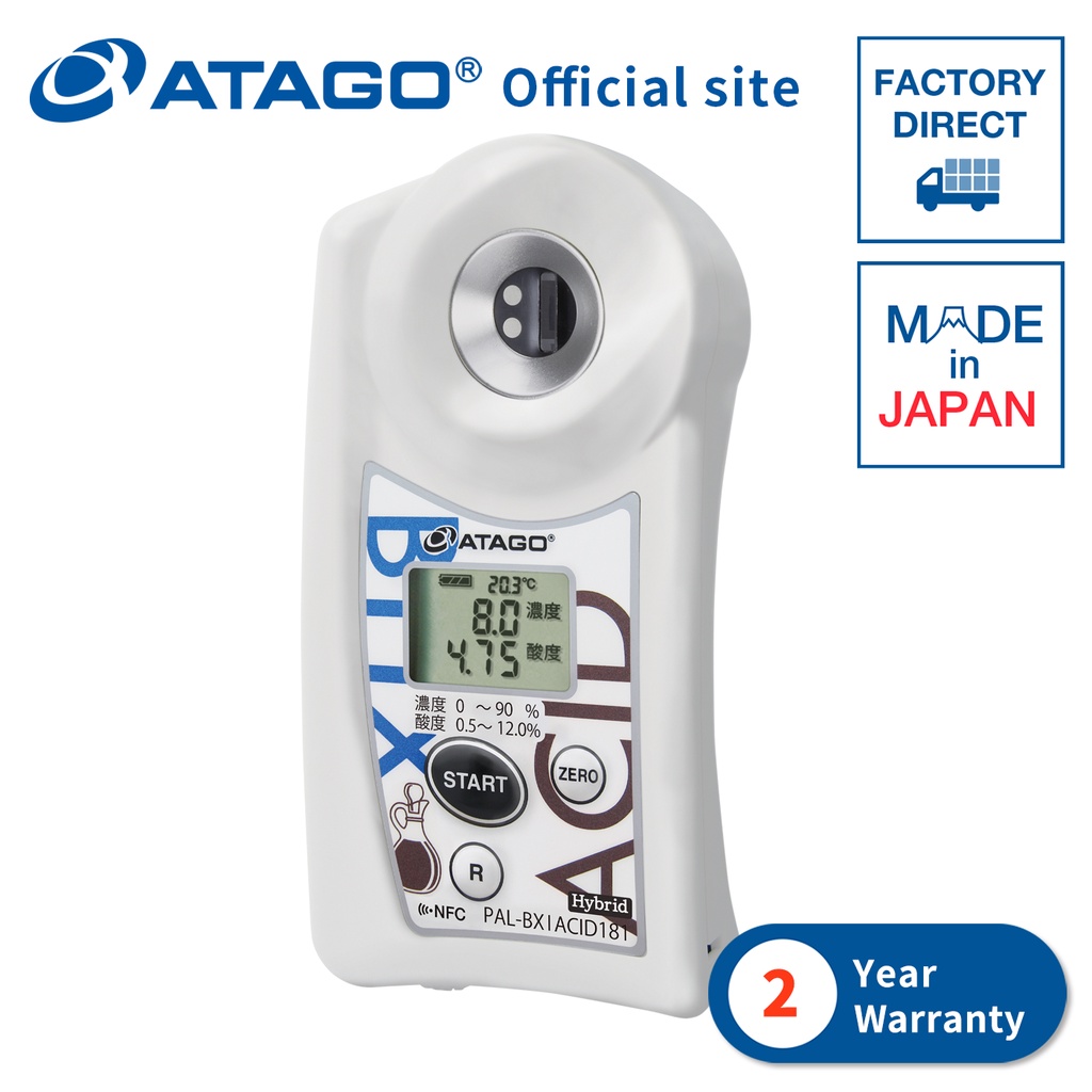 ATAGO Digital Pocket Hand Held Brix-Acidity Meter (Vinegar) PAL-BX ...