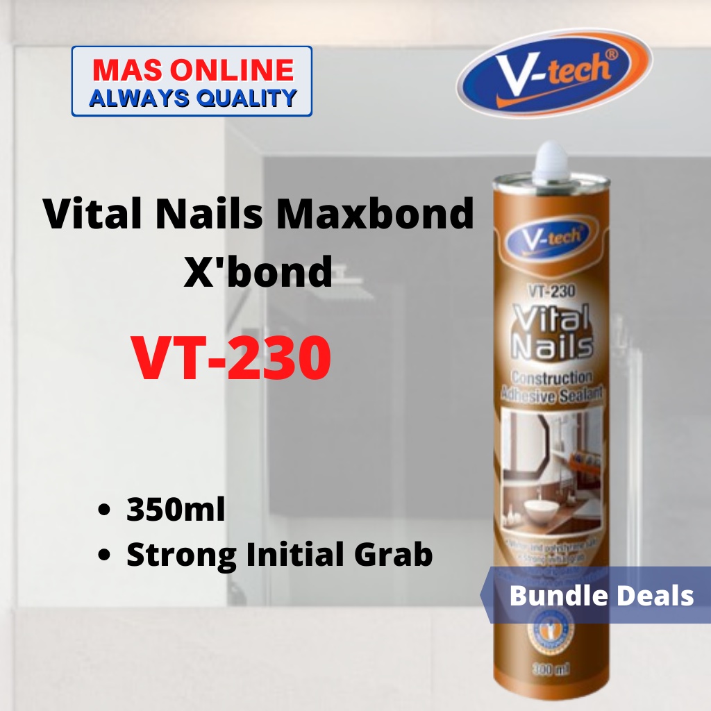 Vtech VT-230 Maxbond Vital Nails High Performance Construction Silicone Sealant xbond Maxbond ...