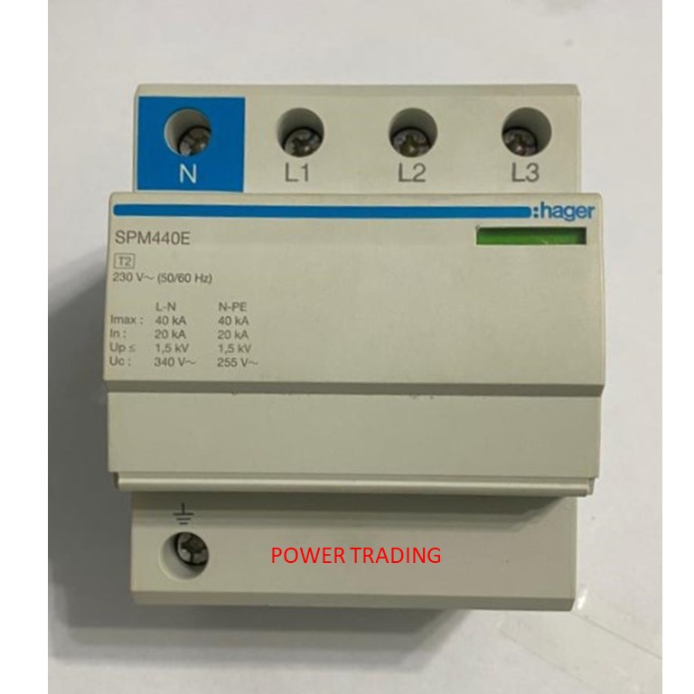 HAGER SPM440E 40KA 4P SURGE PROTECTION DEVICE | Shopee Malaysia
