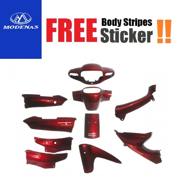 Modenas Kriss 110 v1 HLD Coverset FREE BODY STRIPES STICKER! | Shopee ...