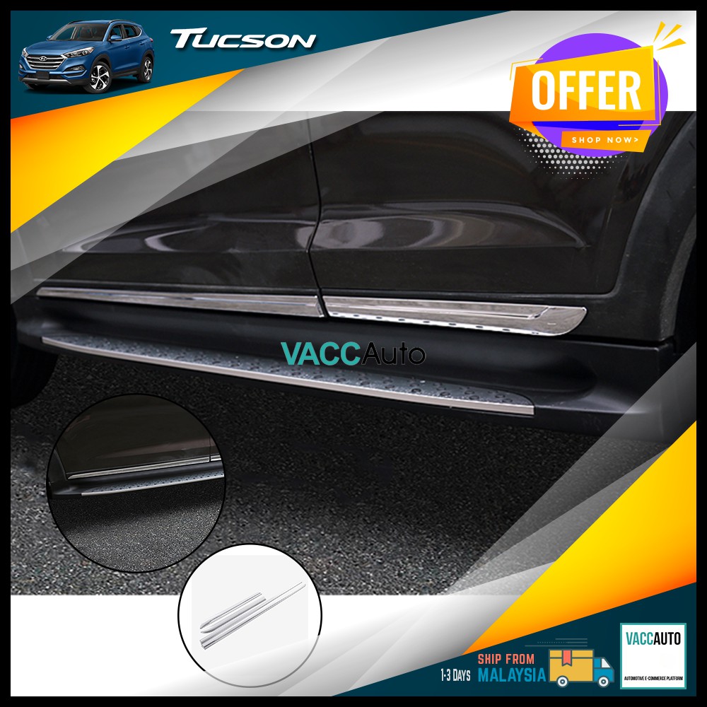 Hyundai Tucson 2015 - 2022 3rd Gen Door Moulding Door Panel Chrome ...