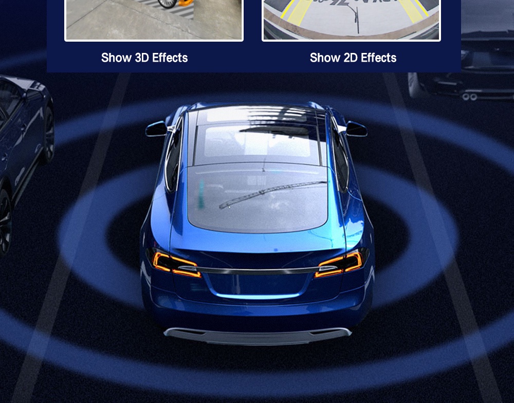 (Ship from Malaysia) 3D AHD 1080P /720P 25fps 360 Camera Car Bird View ...