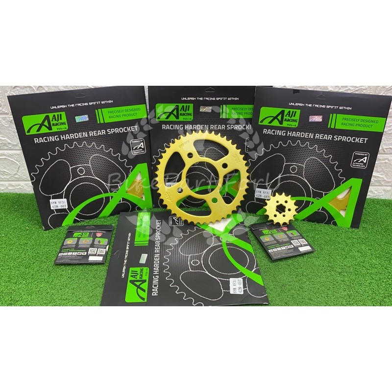 SYM VF3I 185 / VF3 AJI RACING SPROCKET ( GOLD COLOUR ) 428H (14/15T ...