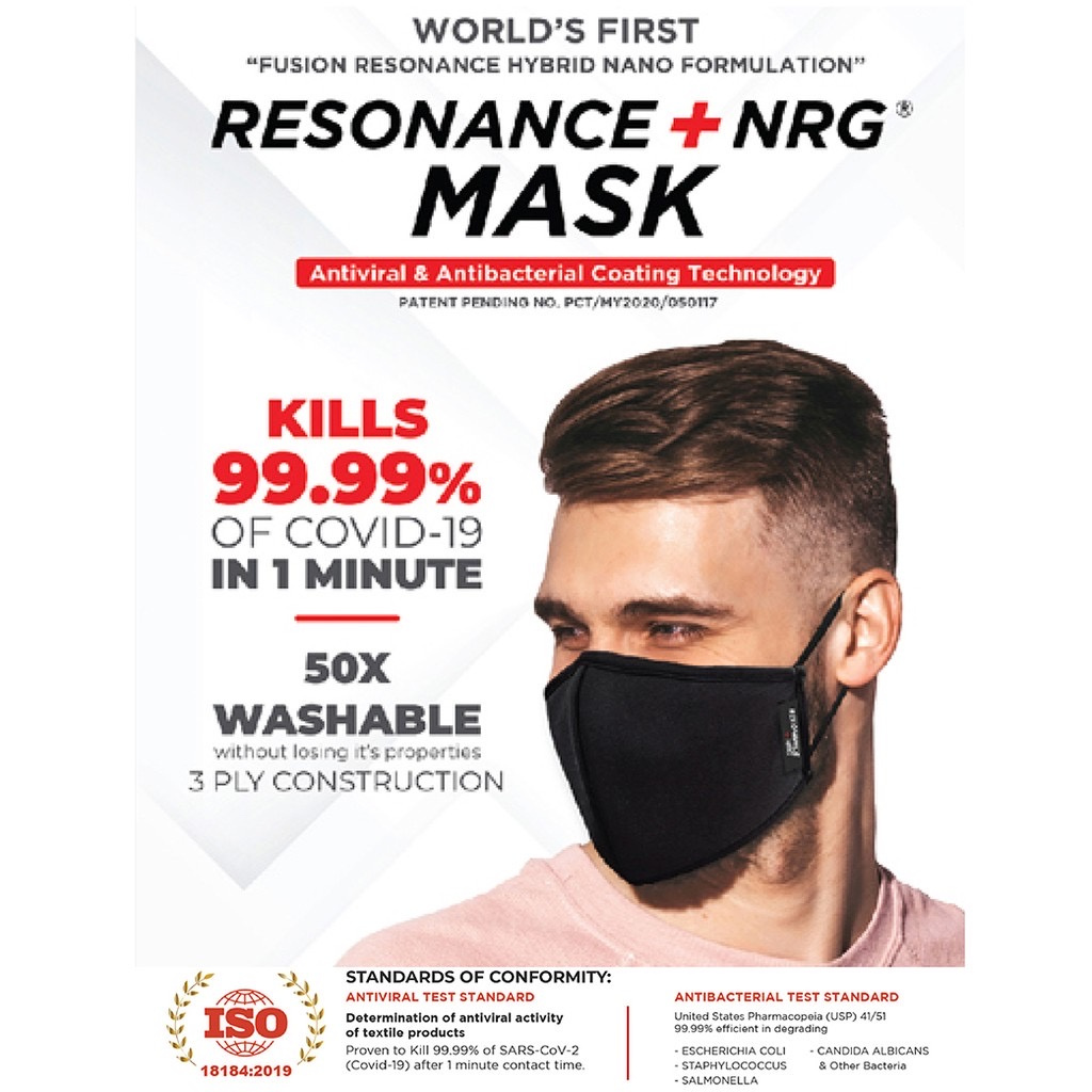 [NEW 2022 ]RESONANCE+NRG 3PLY MASK -ISO 18184 QUANTUM RESONANCE ...