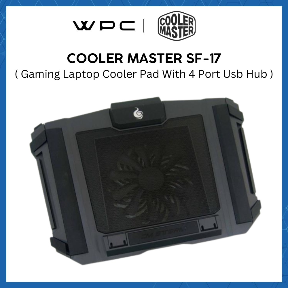 COOLER MASTER SF-17 GAMING LAPTOP COOLER PAD WITH 4 PORT USB HUB (R9-NBC-SF7K-GP) | Shopee Malaysia
