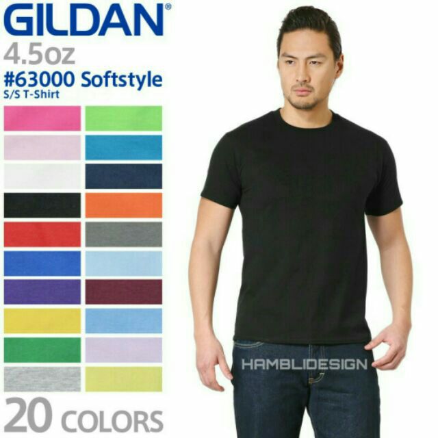 GILDAN Unisex Softstyle Adult Plain T-Shirt 63000 (XS-2XL) | Shopee Malaysia