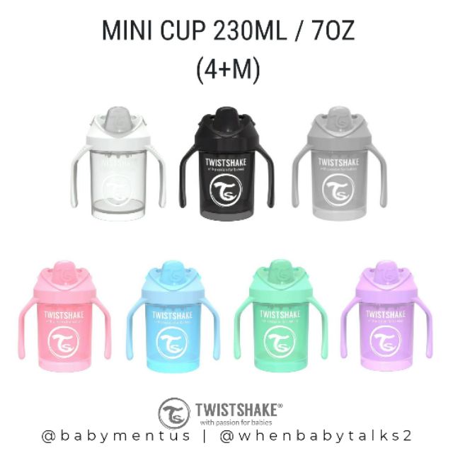💯 TWISTSHAKE SIPPY MINI CUP 7oz PASTEL | Shopee Malaysia
