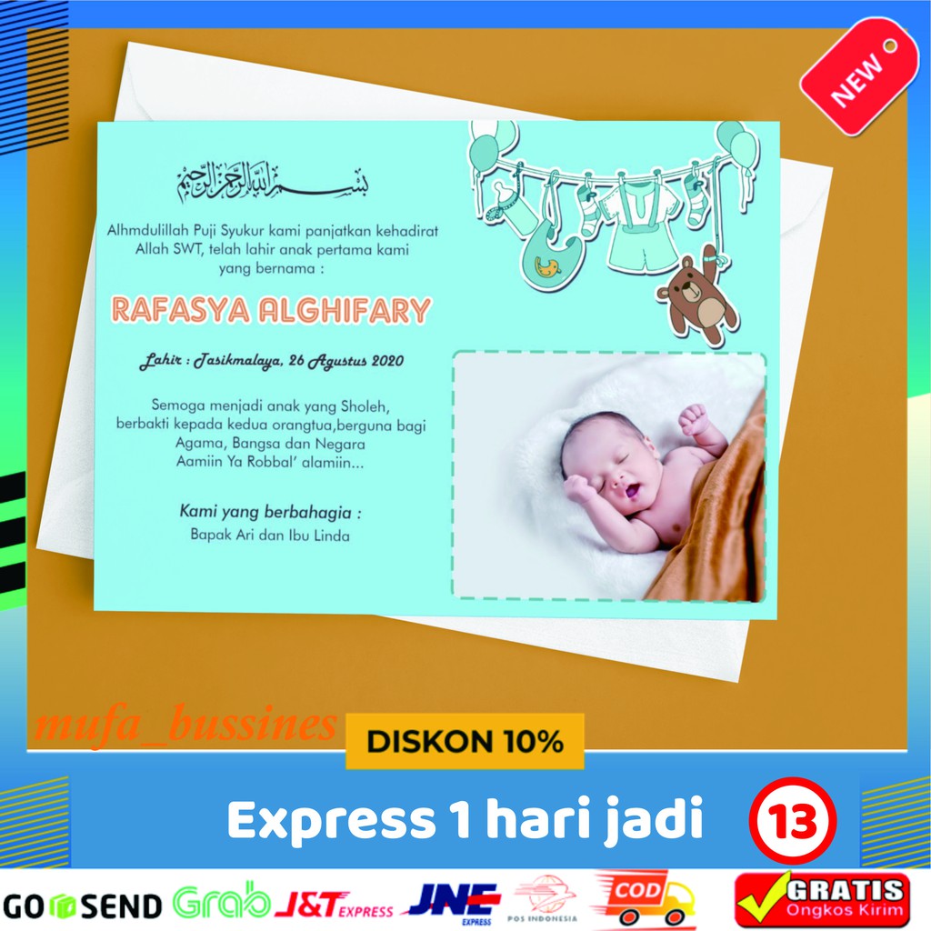 Aqiqah Tasyakuran Stickers / Birth Celebration Stickers / Aqiqah ...