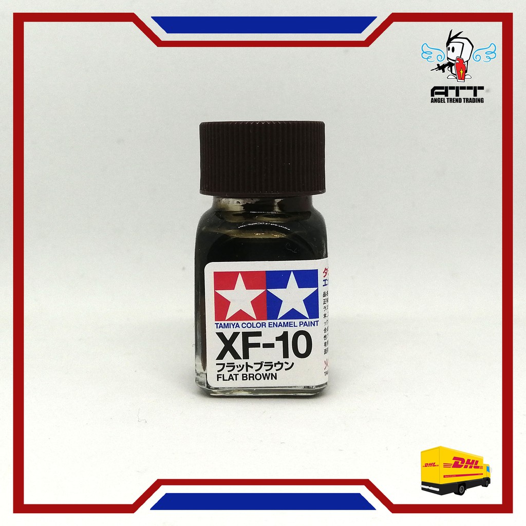 TAMIYA XF-10 FLAT BROWN ENAMEL 10ML (Gunpla Gundam Paint ModelKit Resin ...