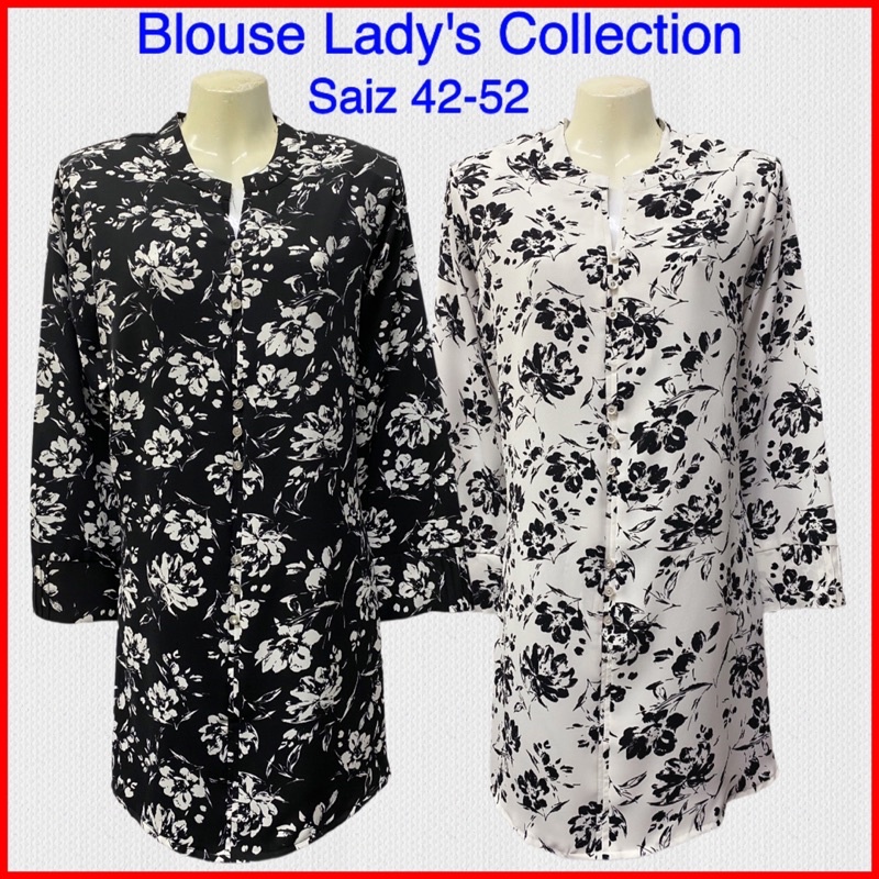 NEW BLOUSE LADY'S COLLECTION SAIZ 42-52 MUSLIMAH WEAR CASUAL OFFICE ...