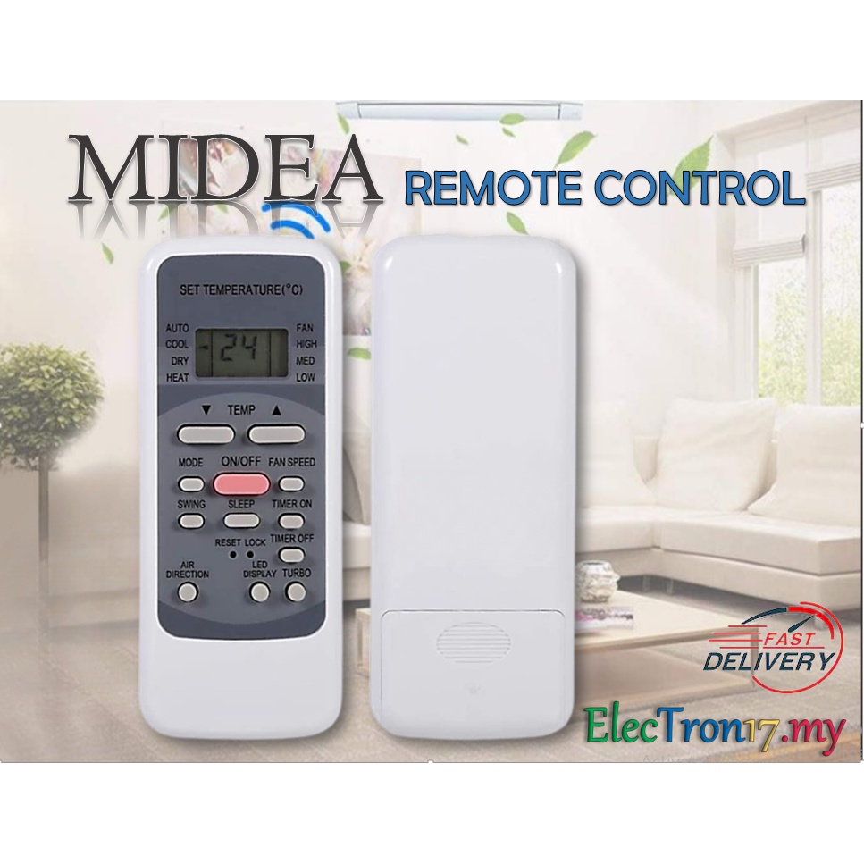 R51M/E Remote Control Replacement for Midea Aircond Air Cond Air ...
