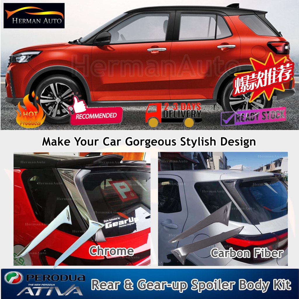 HermanAuto Perodua Ativa Rear Spoiler Body Kit Accessories | Shopee ...