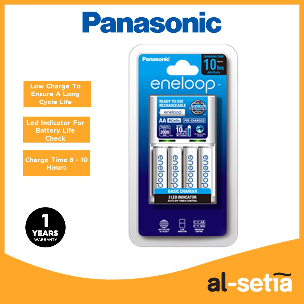Panasonic Eneloop Basic Charger Battery Charger + 4 cells AA 2000mAh ...