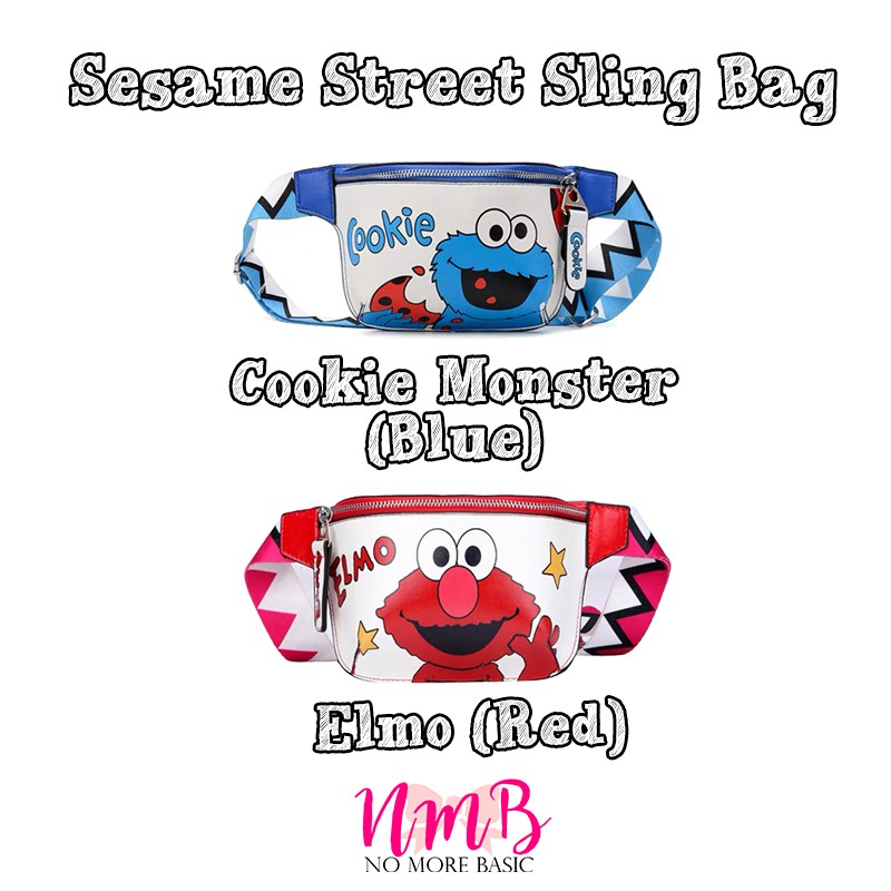 Sesame Street Sling Bag - Cookie Monster / Elmo - Fanny Pack Sling Bag ...