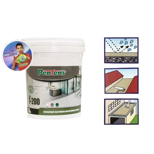 20KG Pentens Fleseal T-200 UV Resistant Elastomeric Waterproofing Coating | Shopee Malaysia