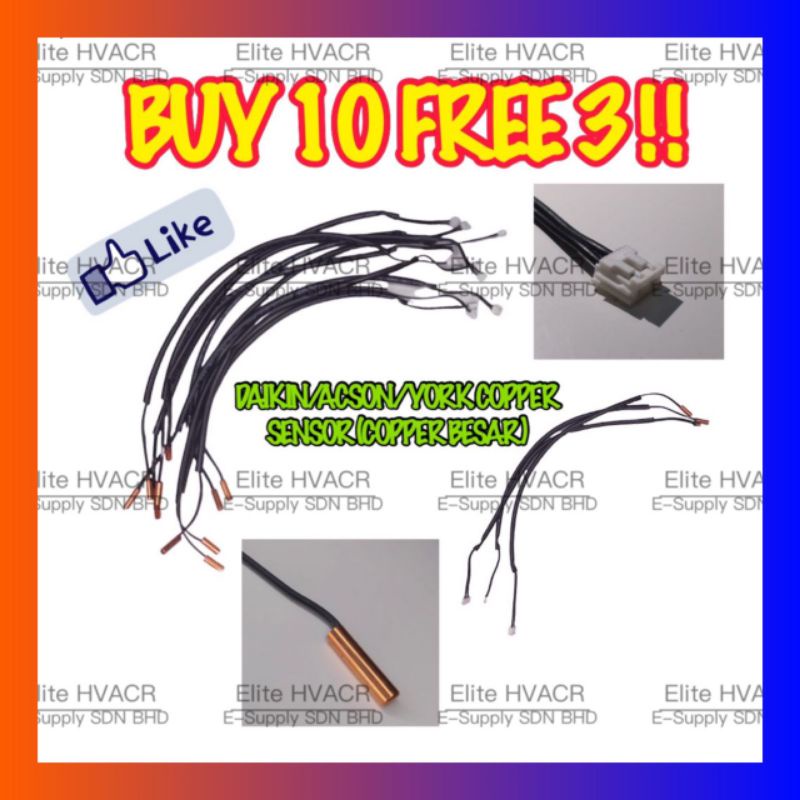 York/Daikin/Acson Air Conditioner Copper Sensor (Copper Besar) | Shopee ...