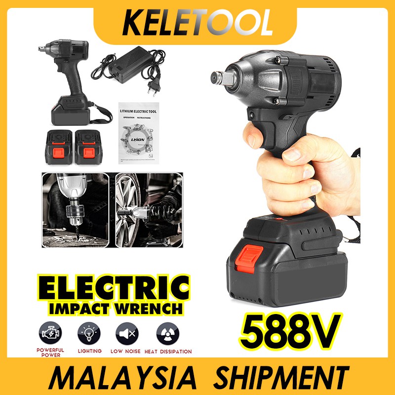 keletool 800N Brushless Electric Impact Wrench 1/2 Lithium-Ion Battery ...