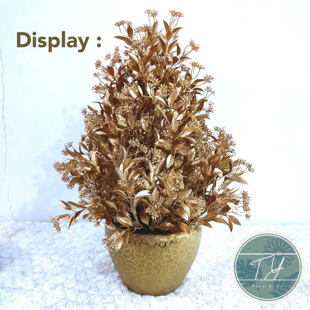 ARTIFICIAL GOLD LEAF / GOLD LEAVES / GOLD CACTUS LEAF / GOLD LAVENDER ...