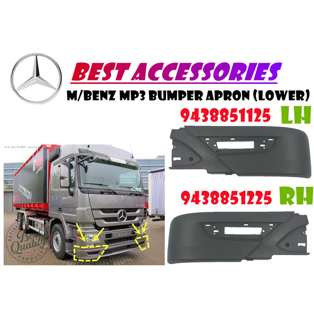 M/BENZ MP3 BUMPER APRON HIGH QUALITY (9438851125 LH, 9438851225 RH ...