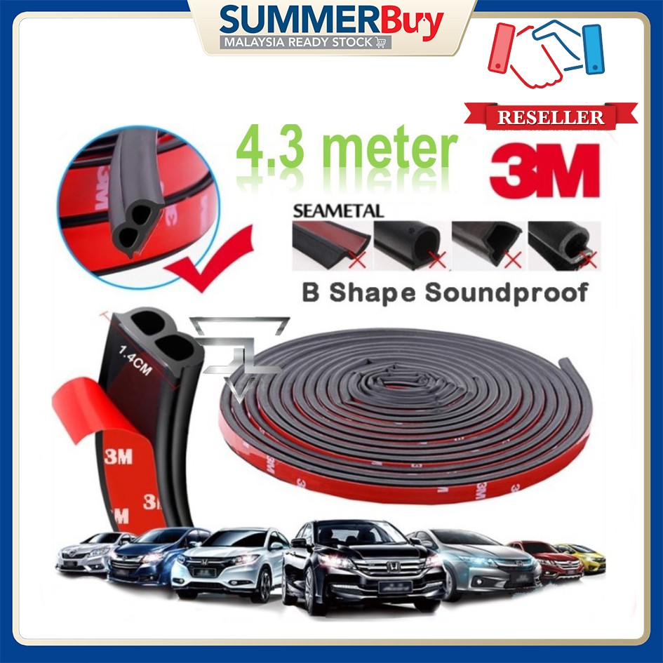 🔥READY STOCK🔥High Quality Car Silence Scheme Rubber Seal Strip B Shape ...