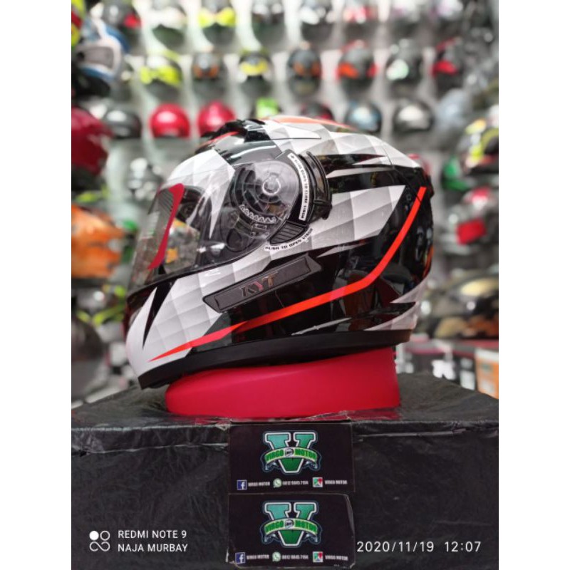 Kyt Helmet K2 RIDER DIAMOND BLACK/WHITE Price | Shopee Malaysia