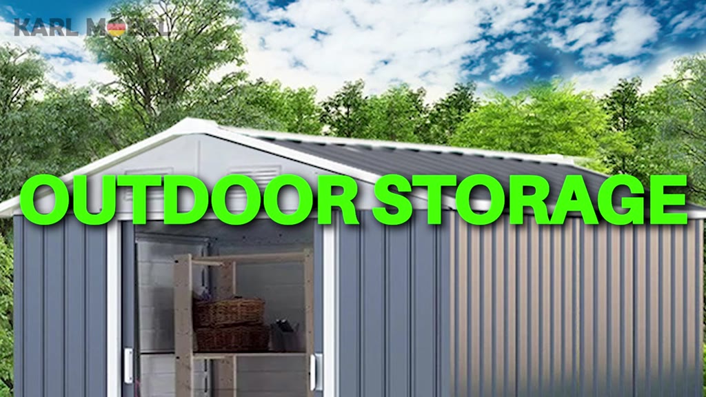 Outdoor Storage Cabinet Garden Storage Shed Backyard Storage Waterproof ...