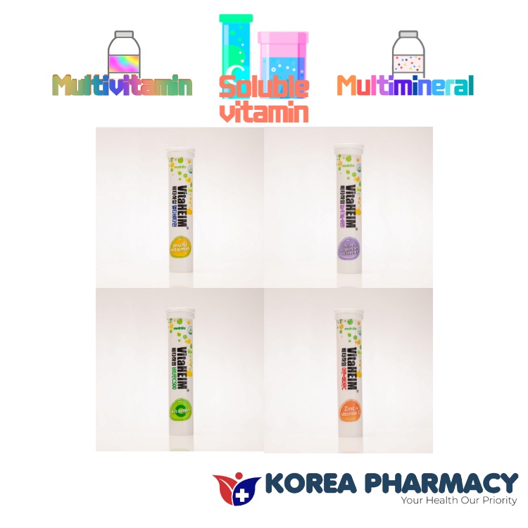 VITAHEIM soluble fizzy vitamin 15 tablets multivitamin / calcium ...