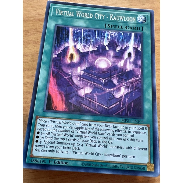 Yugioh English tcg Virtual World City - Kauwloon MP21-EN204 Rare Yu-Gi ...