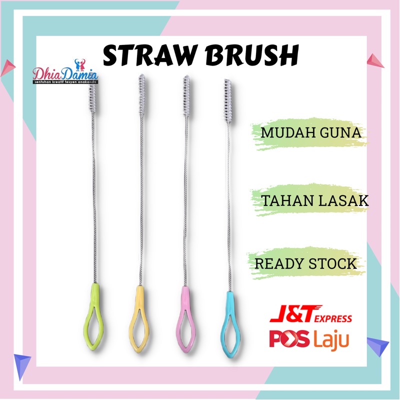 Berus Cuci Straw Dengan Pemegang | Straw Brush With Handle - Untuk Cuci ...