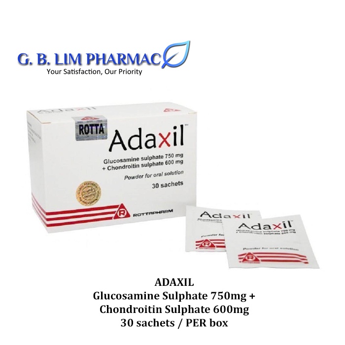 Adaxil [Glucosamine Sulphate 750mg + Chondroitin Sulphate 600mg] Powder ...
