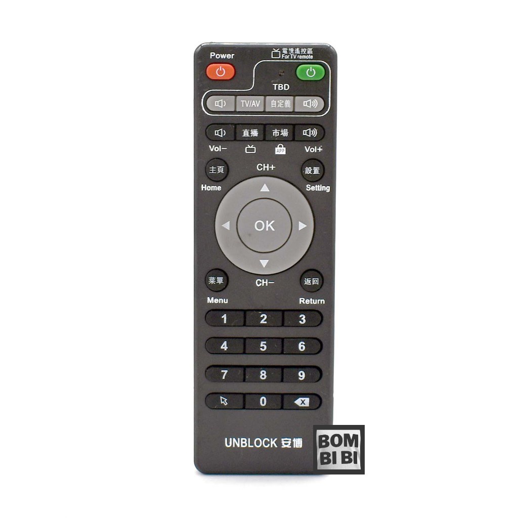RC002 / Ubox Unblock Remote Control For Tech TV Box 1 2 3 4 5 6 Pro BT ...