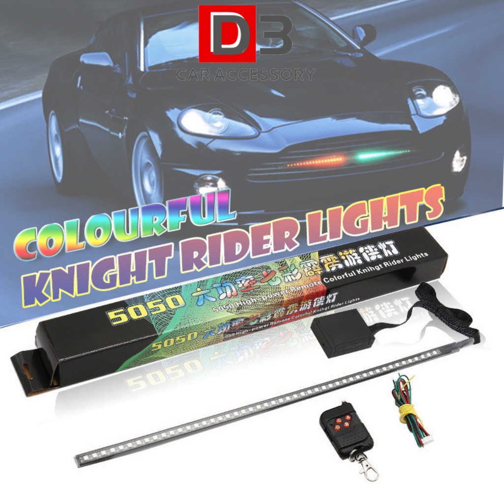 D3 Knight Rider Lights Lighting Bar 5050 SMD 48 LED 7 Colors 130Modes ...