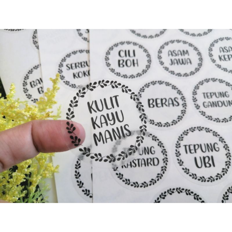 (84pcs/112pcs)STICKER TRANSPARENT LABEL DAPUR- kalis AIR | Shopee Malaysia