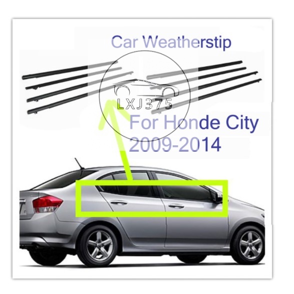 For Honda City 2009 2010 2011 2012 2013 Outside Window Moulding ...
