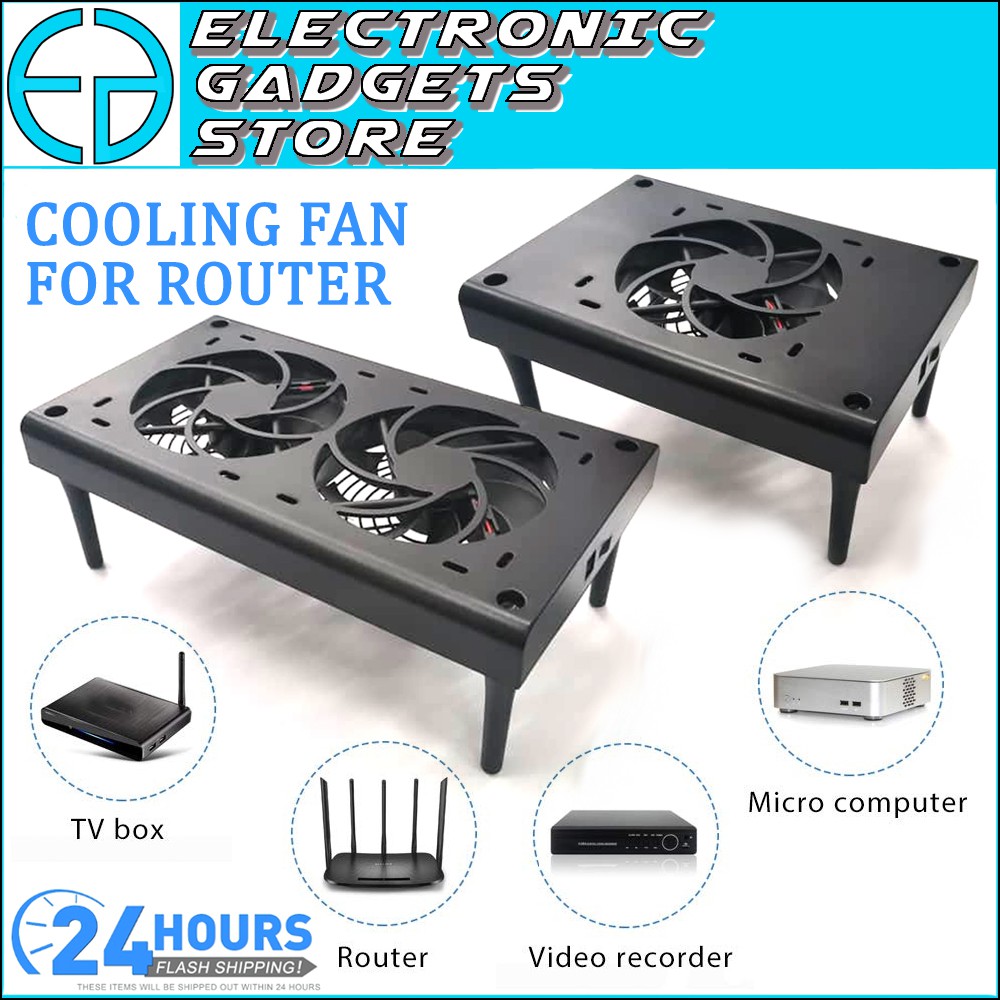 (READY STOCK) Router TV Box Stackable Cooling Fan USB Powered Ultra ...
