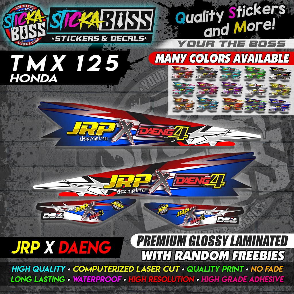 Honda TMX 125 Alpha Decals (JRP x DAENG)【PREMIUM GLOSSY LAMINATED ...