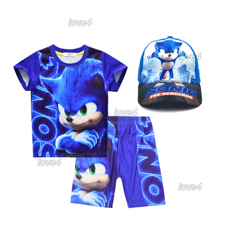 Sonic The Hedgehog Clothes Set Terno for Kids Boy 3D Printed Sonic T ...
