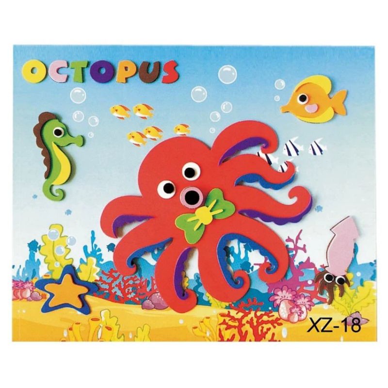 ️Busy Kids ️3D movable EVA sticker puzzle/kid DIY art and craft ...