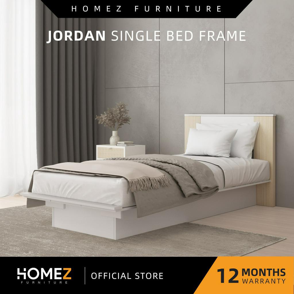 [FREE Shipping] Homez Jordan Series Wooden Single Bed Frame with/without Headboard / Katil Queen ...