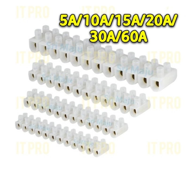 PRO🏠 (1 PC ) 12-Way 6A, 10A, 15A 20A,30A,60A PVC Quick Cable Connector ...