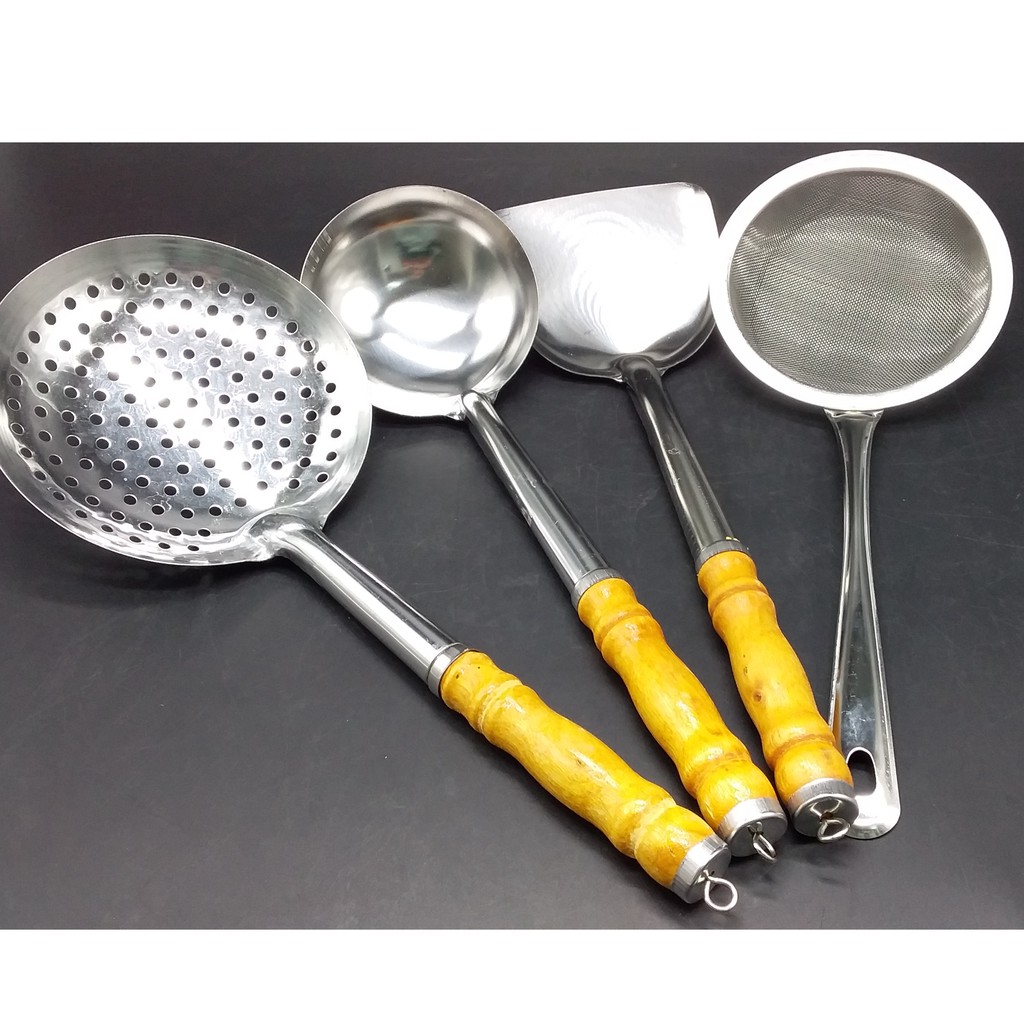 4PCS SET SENDUK STAINLESS STEEL | Shopee Malaysia
