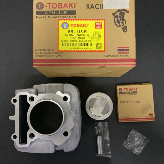 RACING BLOCK SET YAMAHA SRL115 FI 57MM TOBAKI | Shopee Malaysia