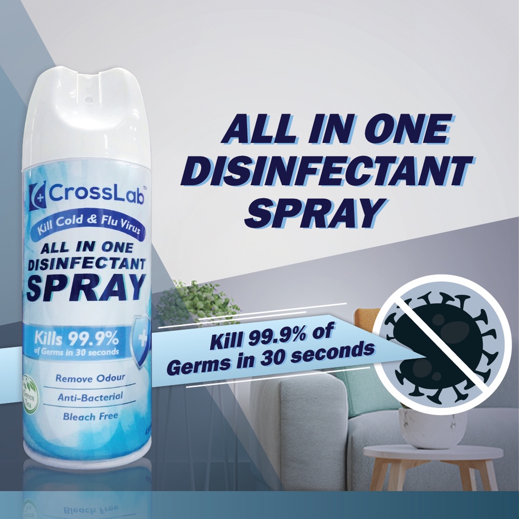 Crosslab All In One Disinfectant Spray 450ML Anti Bacterial | Shopee ...