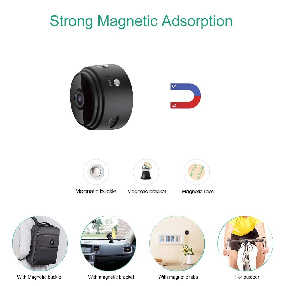Must Versatile A9 Mini HD Camera Full 1080P WiFi SPY Hidden Wireless ...