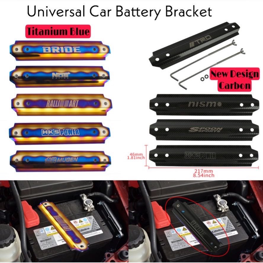 🔥🔥🔥Titanium Battery Bracket🔥🔥🔥 Carbon car batteries bracket wira waja ...