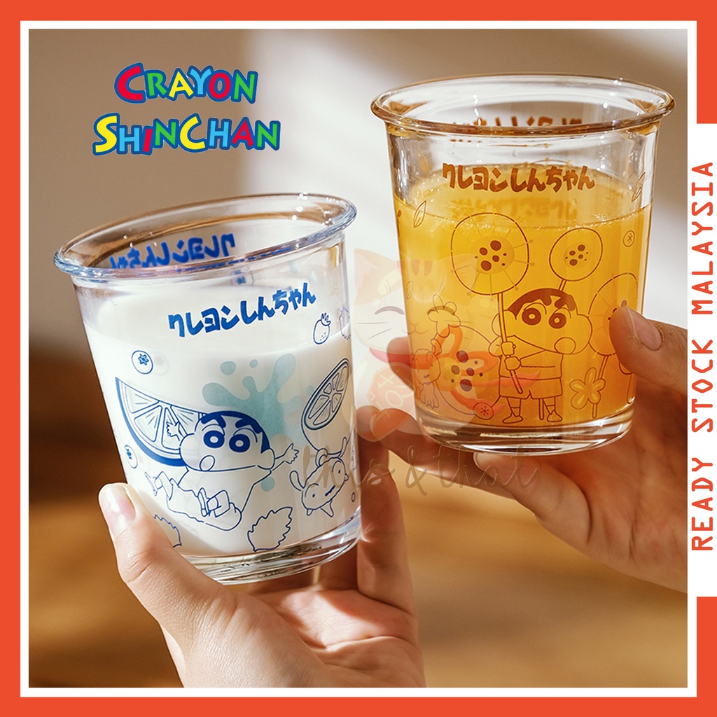 Crayon Shin Chan 蜡笔小新 Glass Drink Cup Household Cup Milk Coffee Cup ...