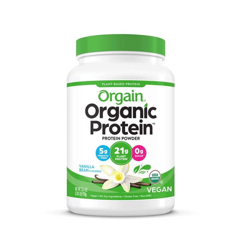 Orgain Organic Plant Based Protein Powder, Vanilla Bean - Vegan, Low ...