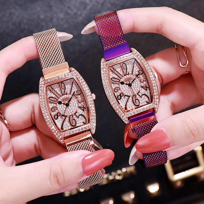 Women's Watch Diamond Digital Quartz Watch Magnet Watch | Shopee Malaysia