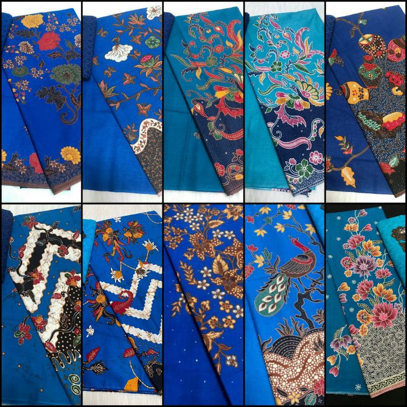 Navy BLUE PRINTED BATIK FABRIC BIREL FINE UGGULJAYA BATIK | Shopee Malaysia